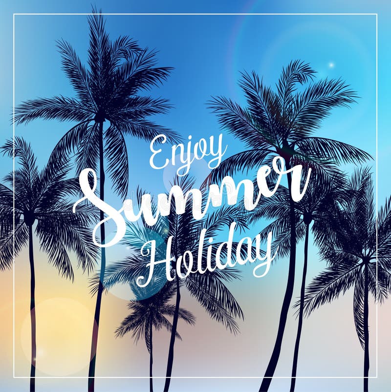 Hallo Sommerferien vektor abbildung. Illustration von plakat - 93457022