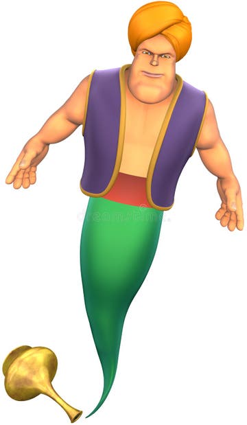 Genie stock illustration. Illustration of isolated, human - 6603354