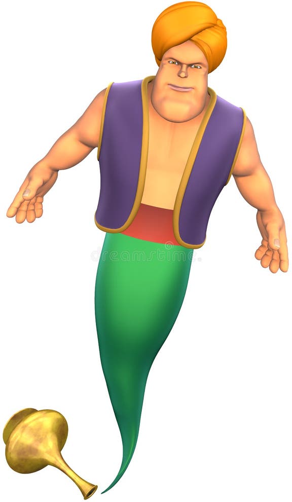 Genie stock illustration. Illustration of isolated, human - 6603354