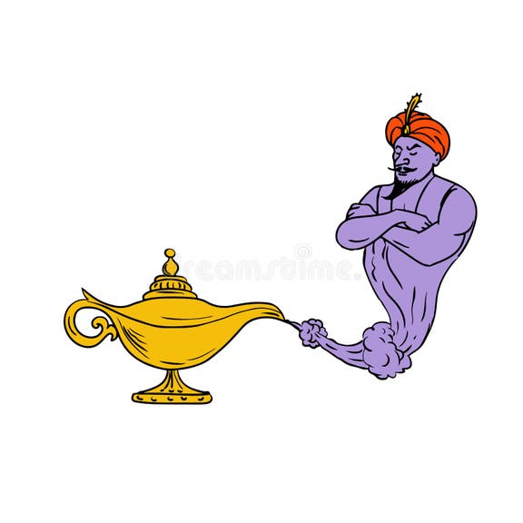 Genie Lamp Sketch Stock Illustrations 173 Genie Lamp Sketch Stock