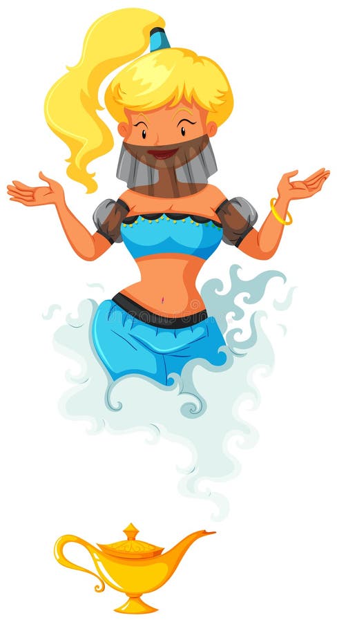Genie Coming Out Of A Lamp Stock Vector Illustration Of Demon 31290069