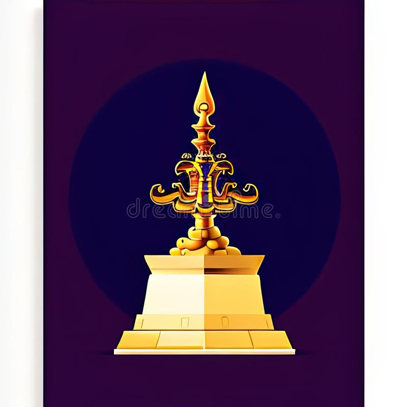 Genie Design Style Logo Print. Generative AI. Stock Illustration ...