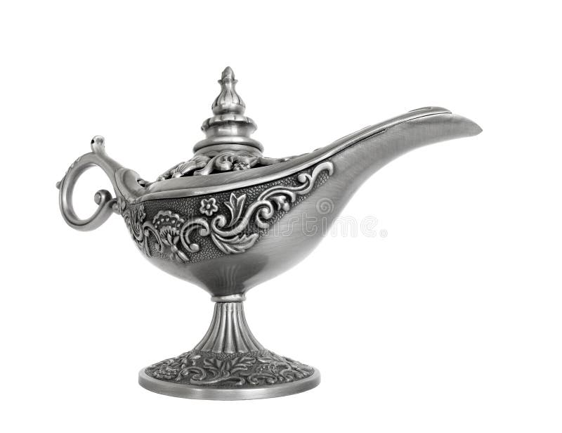 Genie lamp stock image. Image of gray, aladin, lamp, path - 18193959