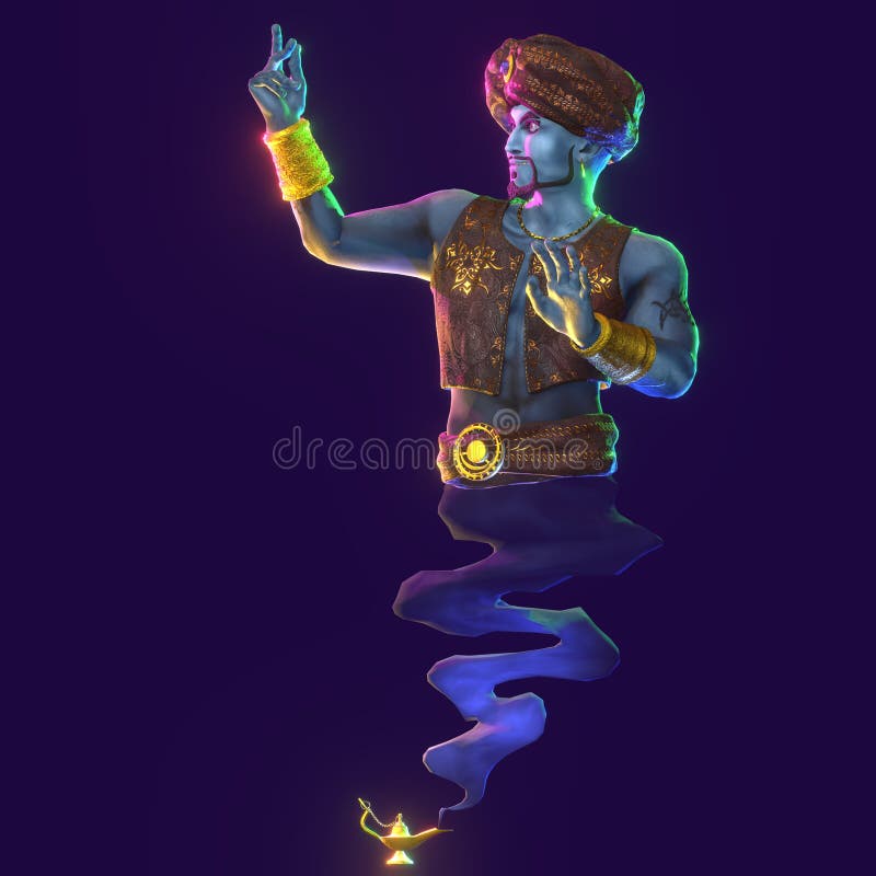 3d Man Genie Lamp Stock Illustrations – 42 3d Man Genie Lamp Stock ...