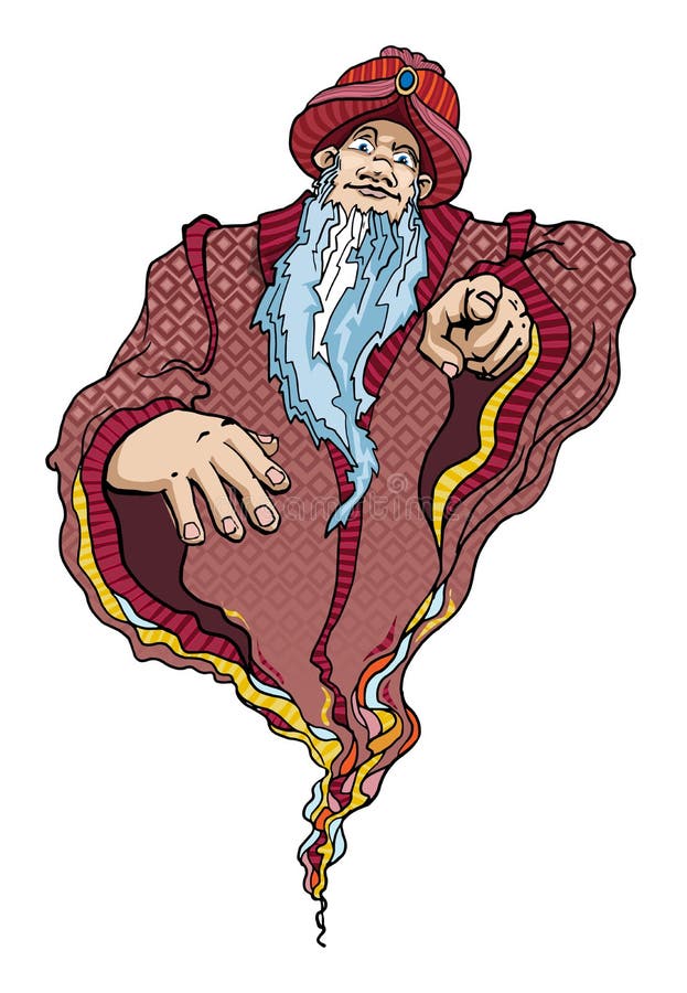 Genie Pointing Stock Illustrations – 18 Genie Pointing Stock ...
