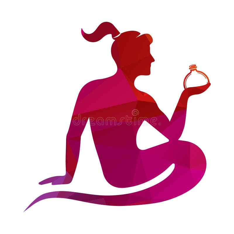 Genie Logo Design Vector Template Stock Illustration - Illustration of ...