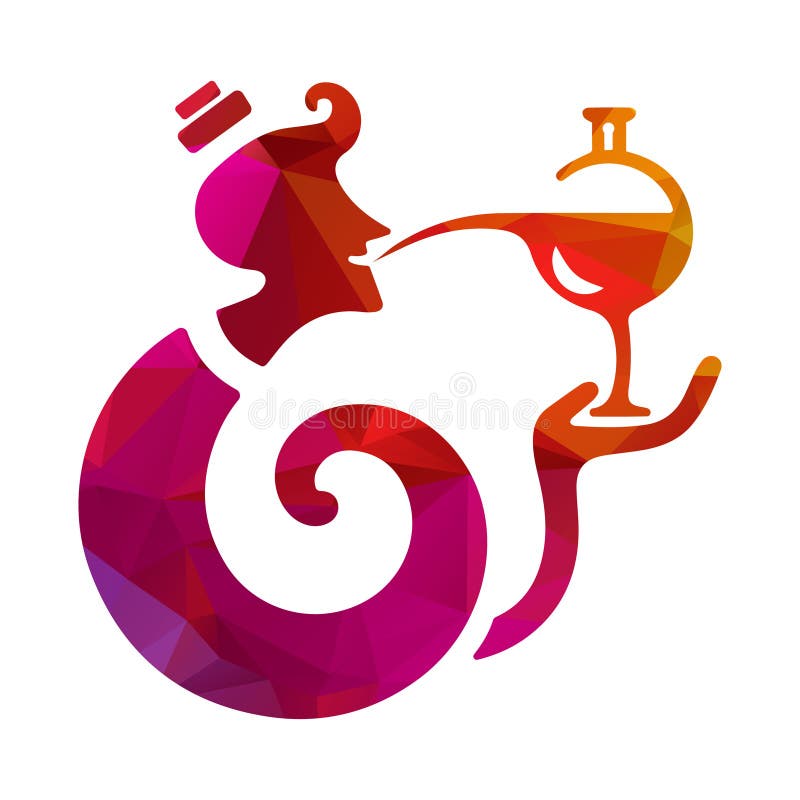 Genie Logo Design Vector Template Old Style Stock Illustration ...