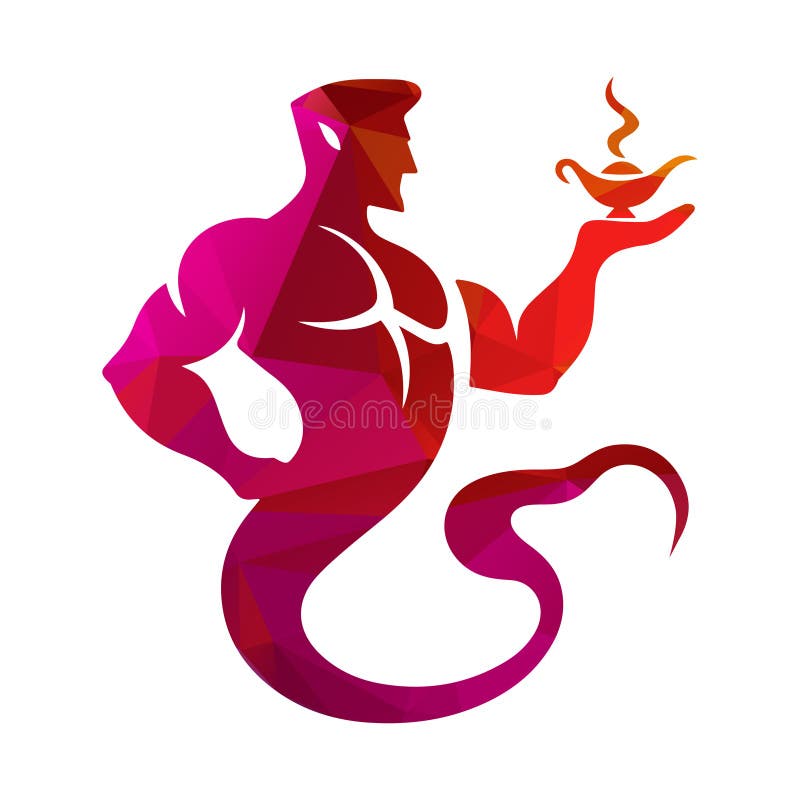 Genie Logo Design Vector Template Pattern Colors Stock Illustration ...