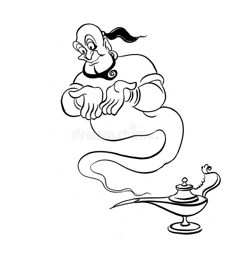 Genie Lamp Sketch Stock Illustrations – 170 Genie Lamp Sketch Stock ...