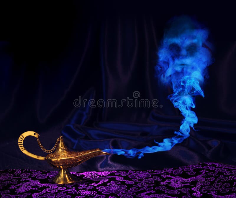 Genio-lampada fotografia stock. Immagine di desideri, genio - 1209304
