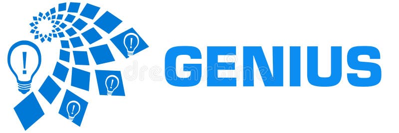 Genius Blue Square Element Symbol Stock Illustration - Illustration of ...