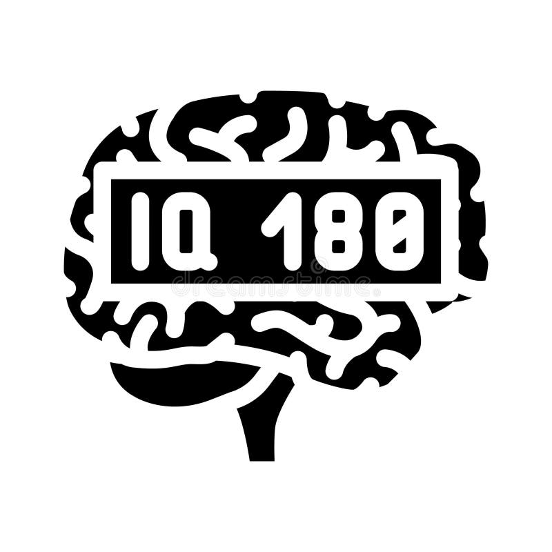 Genius Brain Glyph Icon Vector Illustration Stock Vector - Illustration ...