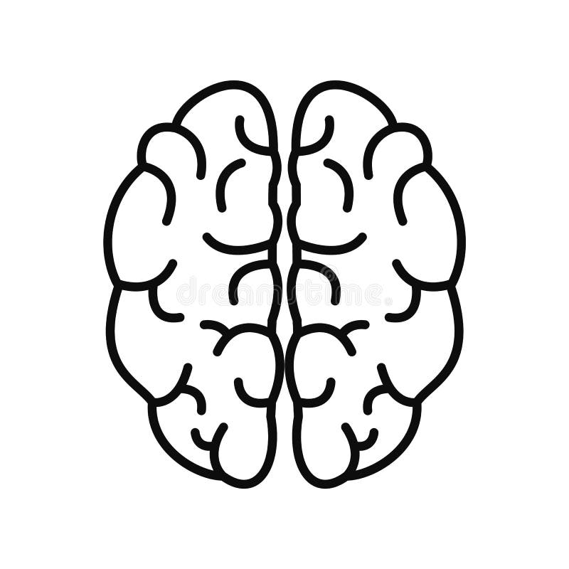 Genius Brain Icon, Outline Style Stock Vector - Illustration of ...