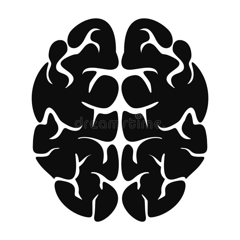 Genius Brain Icon, Simple Style Stock Vector - Illustration of brain ...