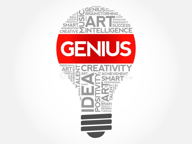 Genius Bulb Recursion Mosaic of Genius Bulb Icons and Textured Think ...