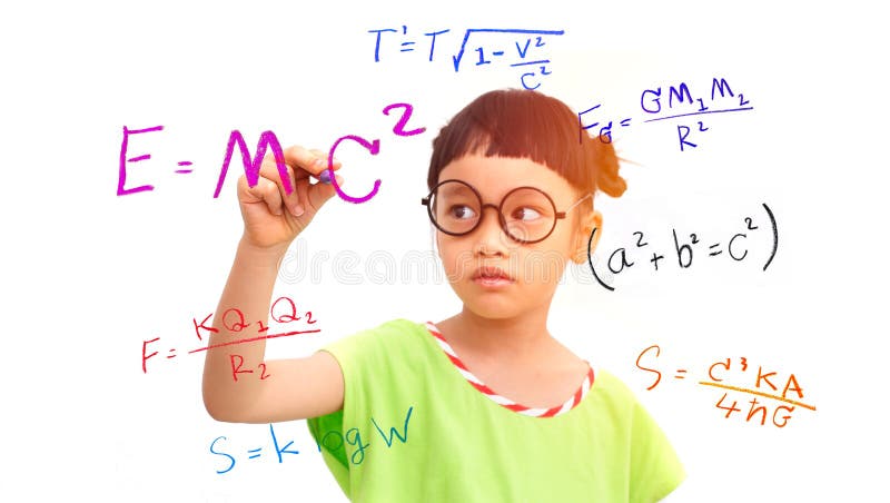 Genius girl stock image. Image of board, asian, female - 95871183