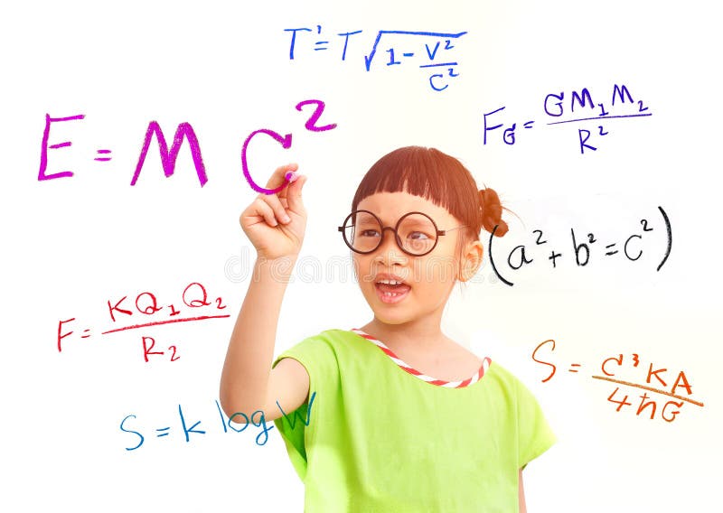 Genius girl stock photo. Image of draw, education, little - 95881282