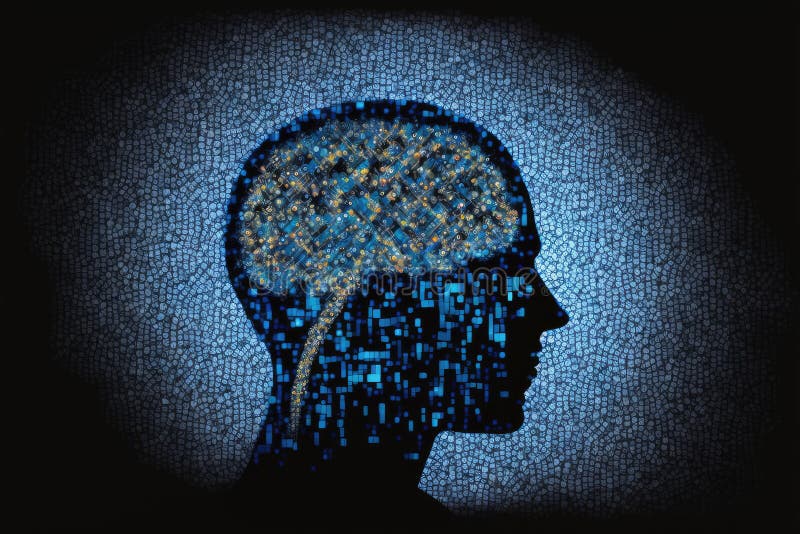 Genius Human Head Ai Brain Artificial Intelligence Virtual Thinking ...