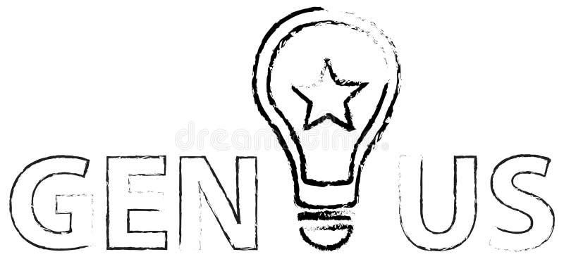 Man of genius idea stock illustration. Illustration of determination ...