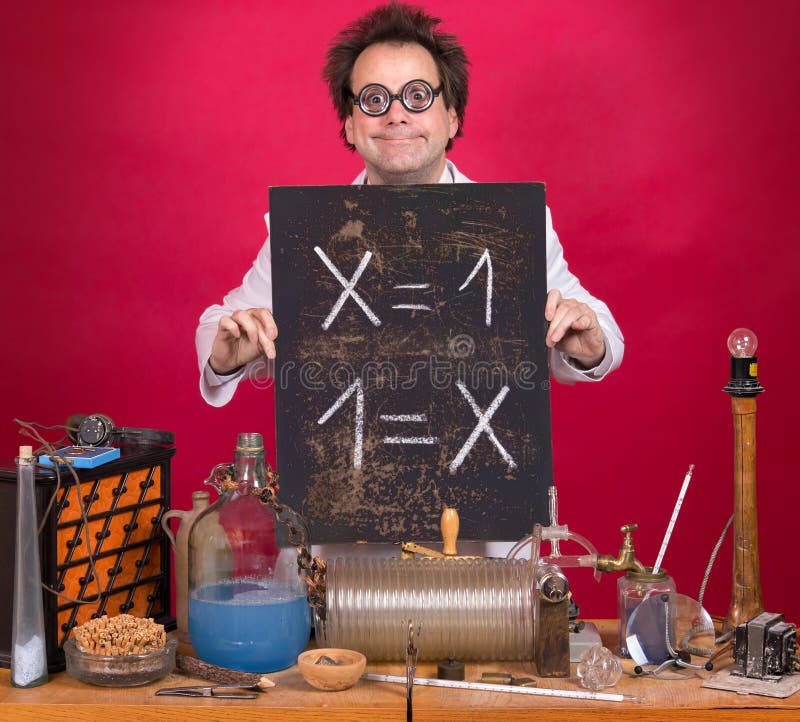 Genius with Mathematical Formula Stock Image - Image of experiment ...