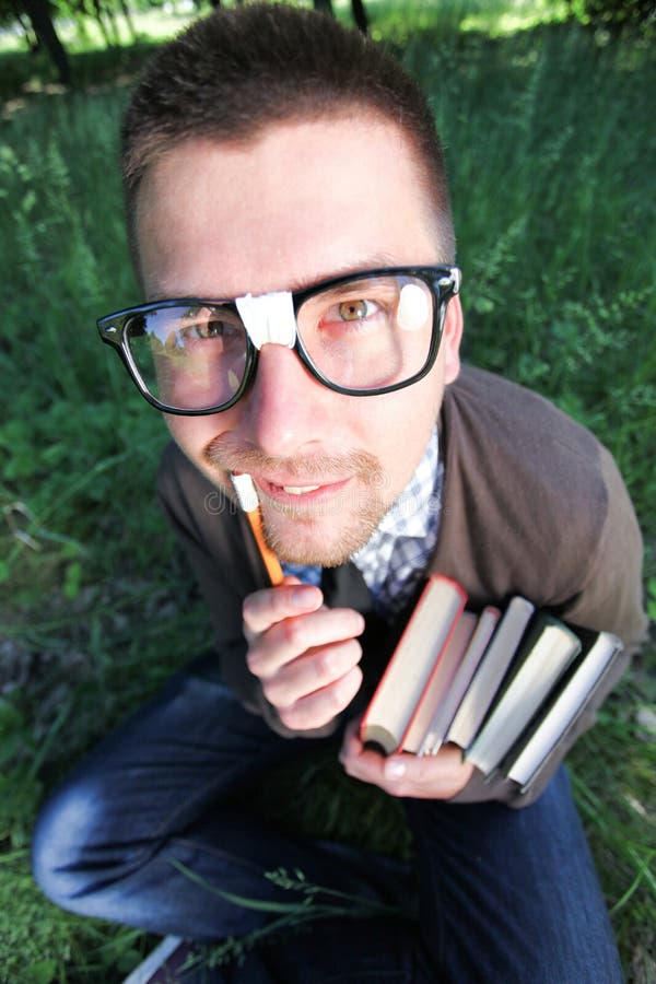 Nerdy Asian Accountant or Maths Genius Stock Photo - Image of ...