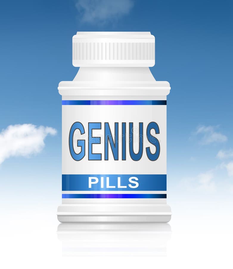 Genius pills. stock illustration. Illustration of background - 30862858