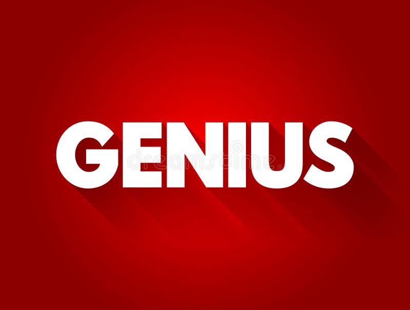 Genius Text Quote, Concept Background Stock Illustration - Illustration ...