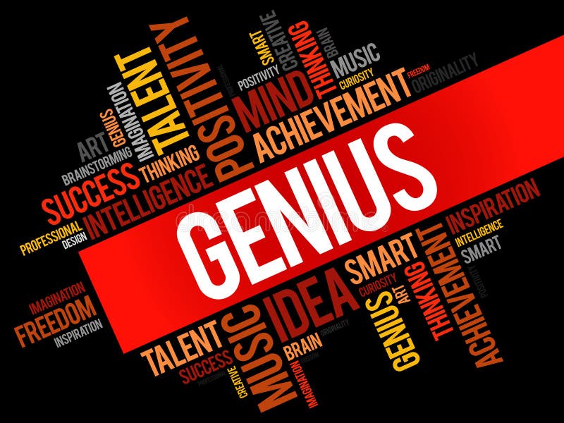 Genius word cloud stock vector. Illustration of power - 174576756
