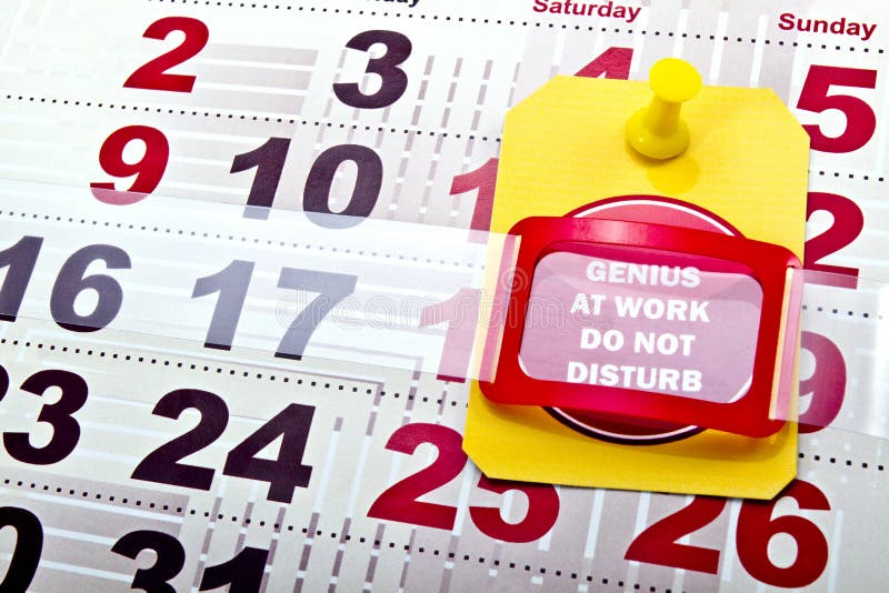 Genius at work sign stock image. Image of post, yellow - 35130717