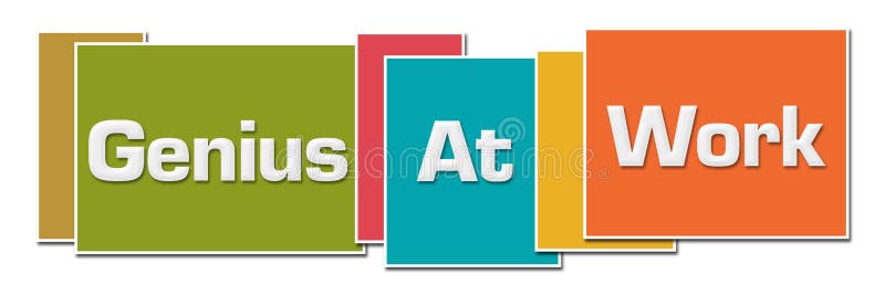 Genius at Work Various Color Boxes Stock Illustration - Illustration of ...