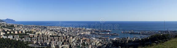 Genoa from above stock image. Image of city, maritime - 21291937