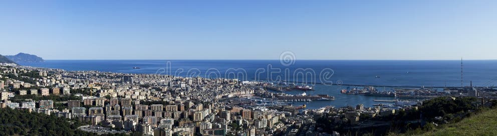 Genoa from above stock image. Image of city, maritime - 21291937