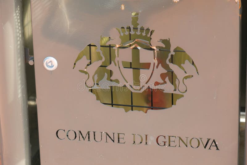 Genoa coat of arms editorial image. Image of symbol - 208399080