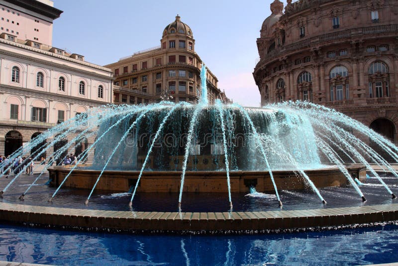 Genoa - De Ferrari Square stock photo. Image of historical - 41837024