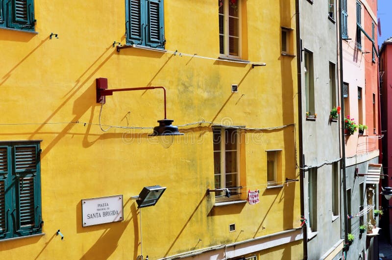 Genoa houses stock photo. Image of caricamento, city - 63282256