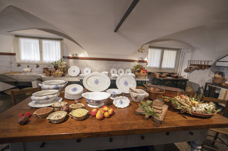 The Kitchen of Spinola Palace, Genoa, Italy Editorial Stock Image ...