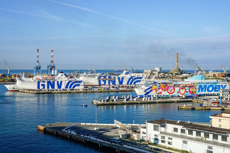 Genoa, Italy- May 27, 2024: daily Scene in the Port of Genoa with ...