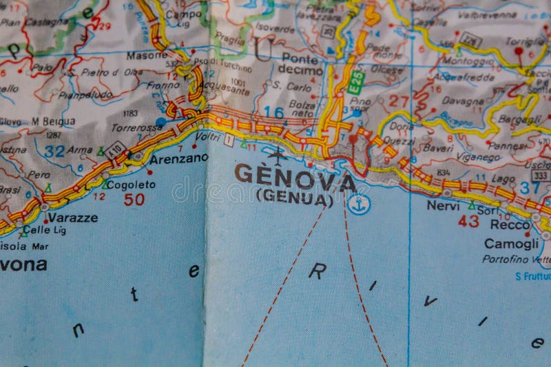 Genoa Map Italy Stock Photos - Free & Royalty-Free Stock Photos from ...