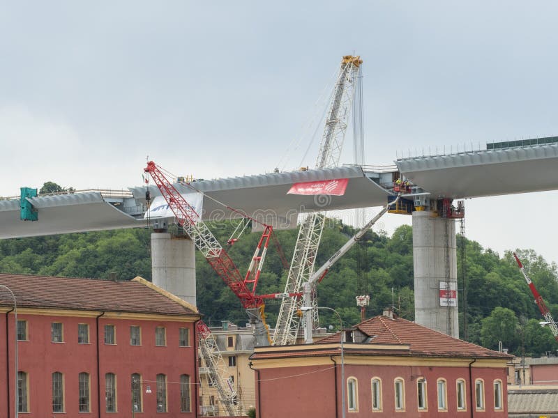 Genoa 16 May 2020, the Reconstruction of the Morandi Bridge Editorial ...
