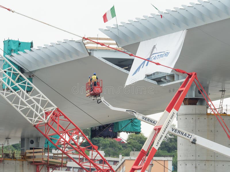 Genoa 16 May 2020, the Reconstruction of the Morandi Bridge Editorial ...