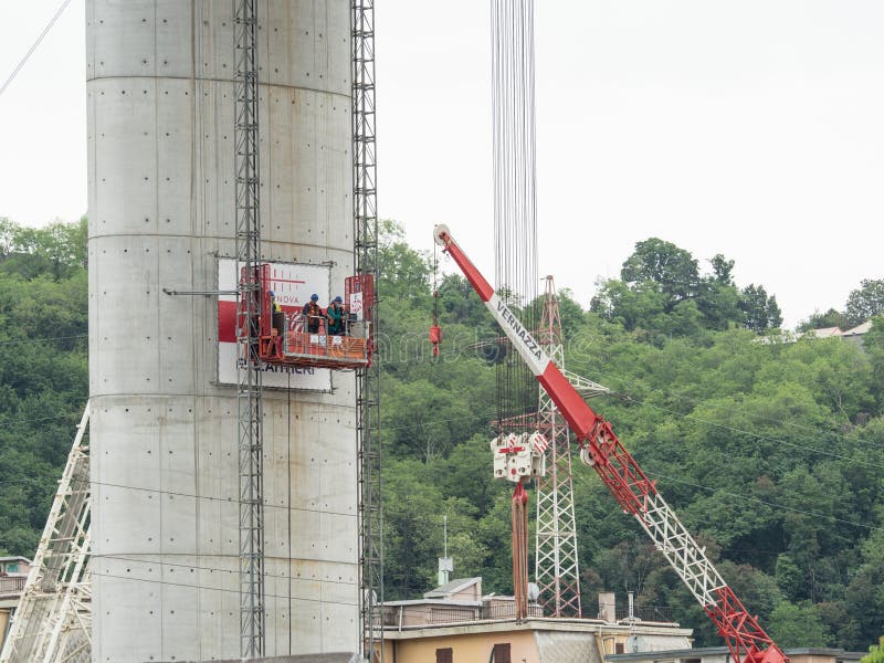 Genoa 16 May 2020, the Reconstruction of the Morandi Bridge Editorial ...