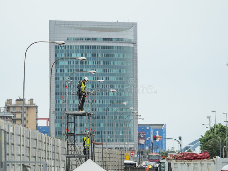 Genoa 16 May 2020, the Reconstruction of the Morandi Bridge Editorial ...