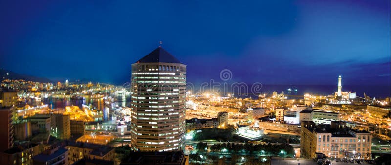 Genoa by night stock photo. Image of genova, genoa, liguria - 7859698