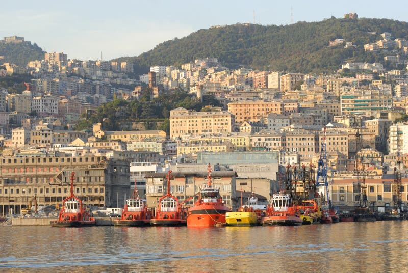 Genoa from the sea stock photo. Image of genoa, city - 12722248