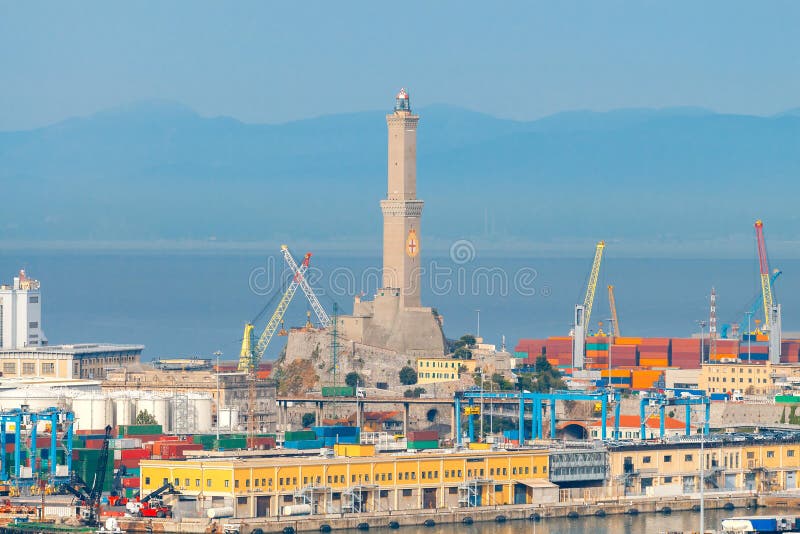 Genoa. View from above. stock image. Image of italian - 75729497