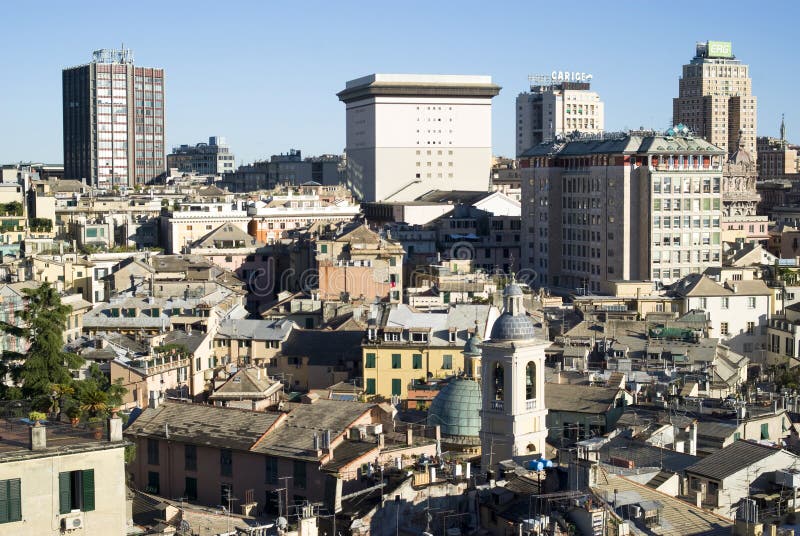 Genoa view editorial photography. Image of liguria, historical - 33435627