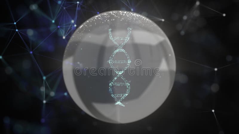 Conceptual Design of DNA Structure Inside White Sphere, Keeping ...