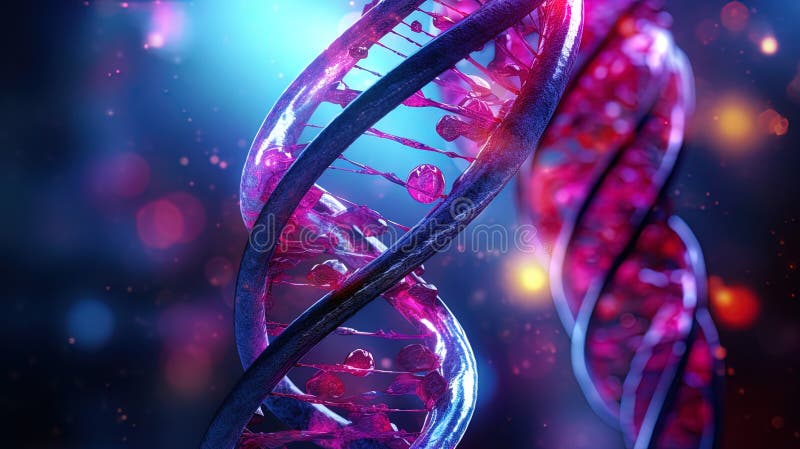Genoma Magic: Abstract Fantasy on the Topic of DNA Stock Illustration ...