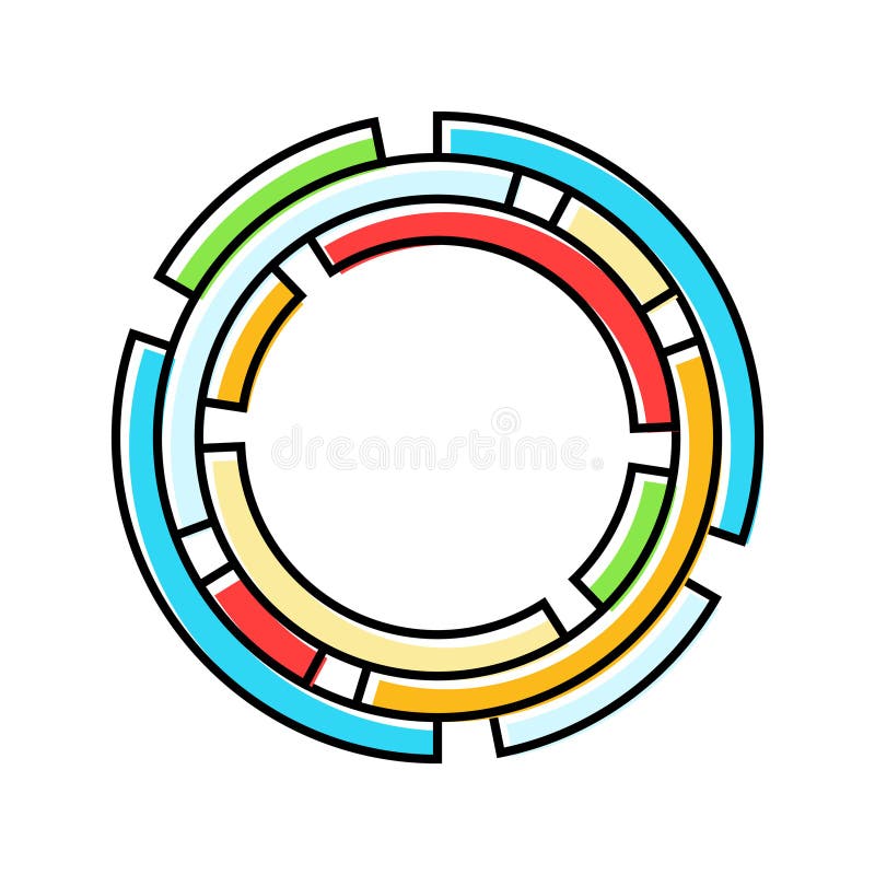 Genome Map Genetic Engineering Color Icon Vector Illustration Stock ...