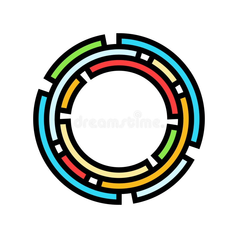 Genome Map Genetic Engineering Color Icon Vector Illustration Stock ...